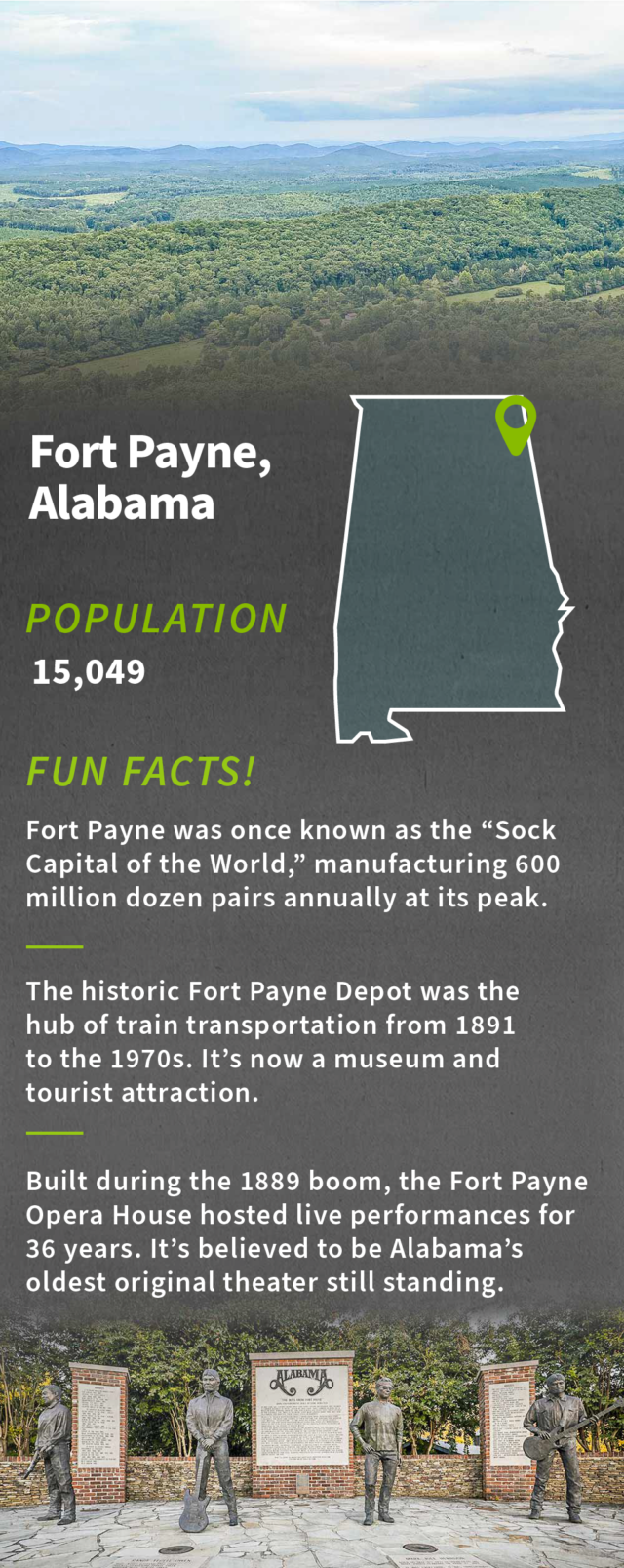 Fort Payne, Alabama: The Foothills of the Appalachians